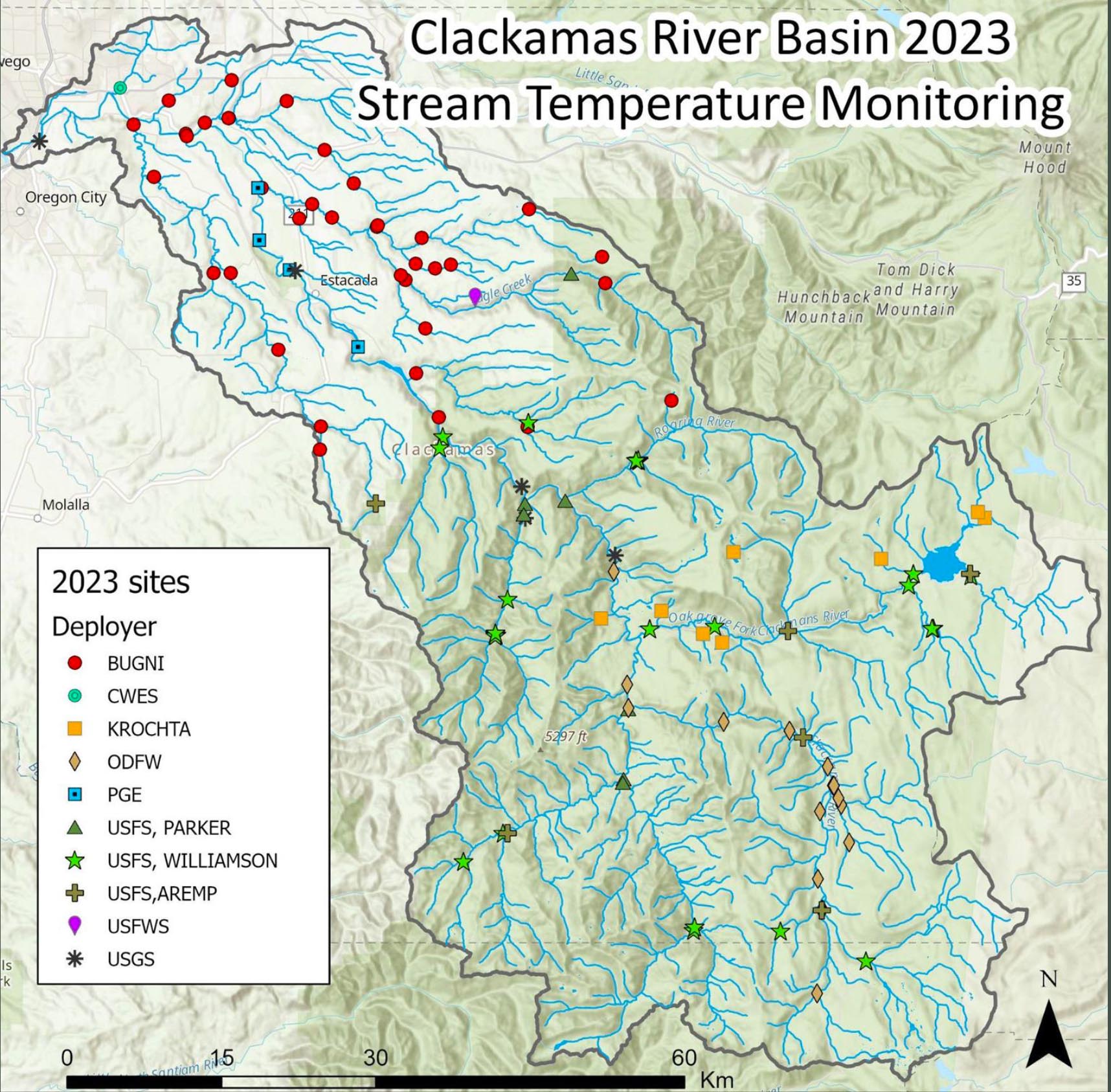 Stream Temperatures Across the Clackamas River Basin | Clackamas River Basin Council